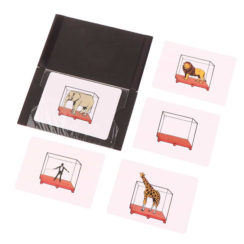 Funny Circus Magic Toy Animals Cage Cards Magic Tricks Easy Play Kids Toy Com ba