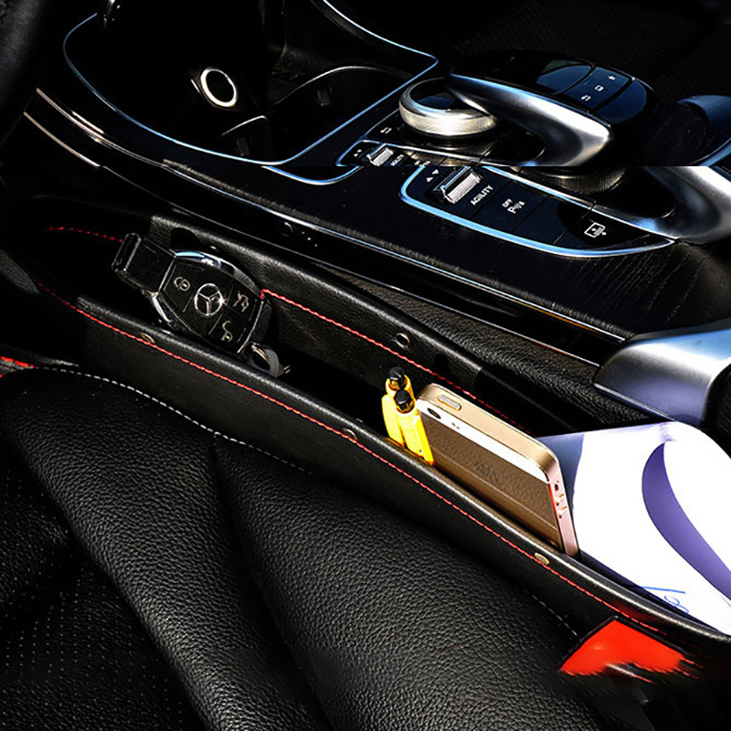 1 pz supporto scatola portaoggetti laterale seggiolino auto organizer tascabile PU portaoggetti ordinati Ho ❤XH