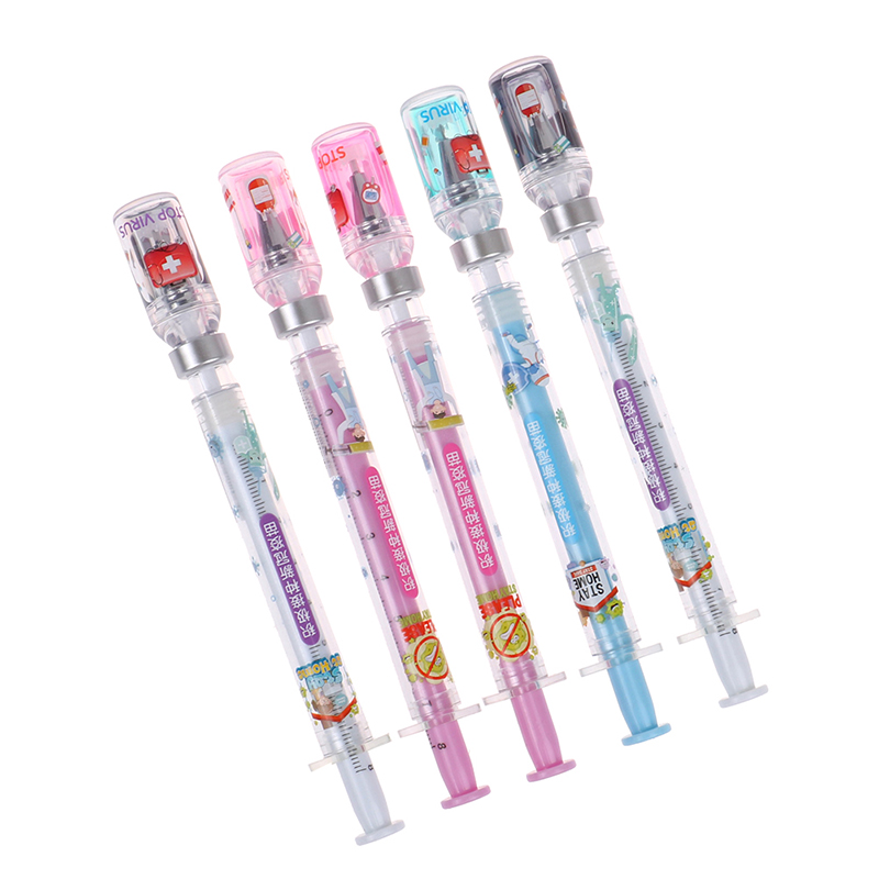 Creative Syringe Modelling Neutral Signature Pens Students Nurse Stationery