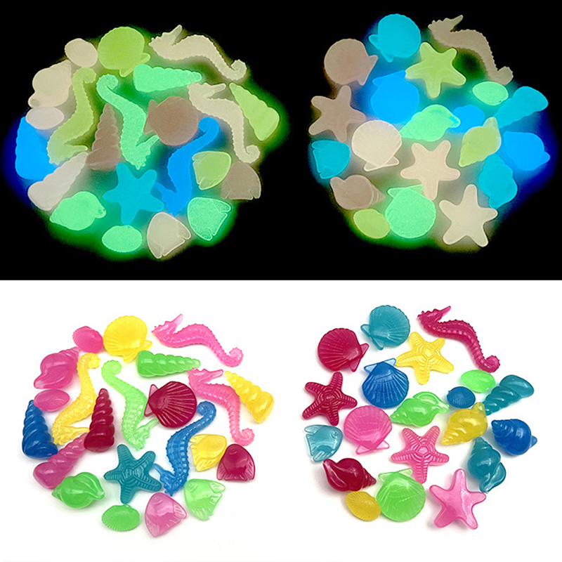 Luminous Glowing Stones Shell Shaped Starfish Shell For Fish Tank Table Walkways