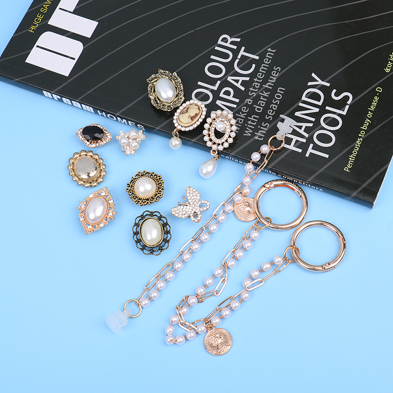 Scarpe grotta accessori scarpe fibbia catena fai da te catena perla scarpe decora.UL