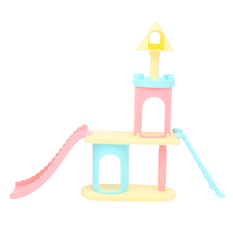 1Set 1:12 Dollhouse Miniature Accessories Amusement Park Castle Model DIY Toy Pe