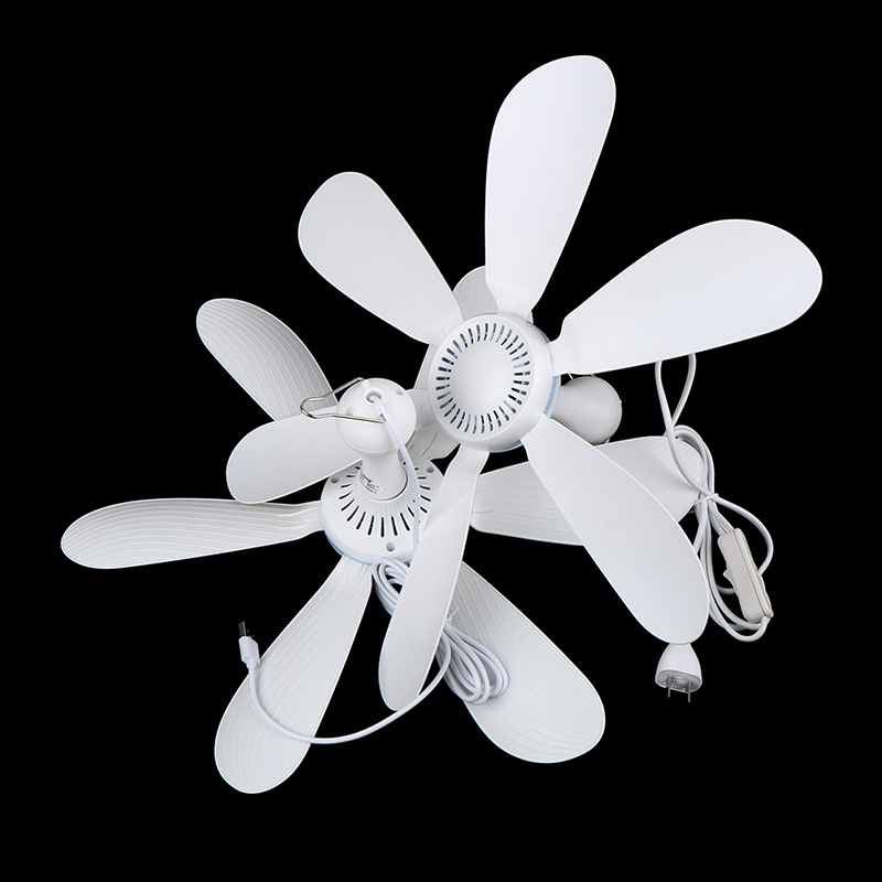 USB Ceiling Fan Air Cooler Hanging Tent Fans For Camping Outdoor Dormitory
