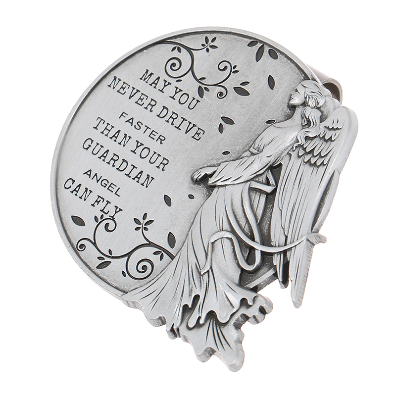 Guardian Angel Visor Clip Silver Never Drive Faster Than Your Can Fly Visor Clip