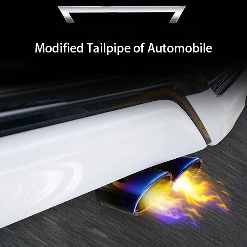 Marmitta gola tubo di scarico posteriore auto punta tondo acciaio inox