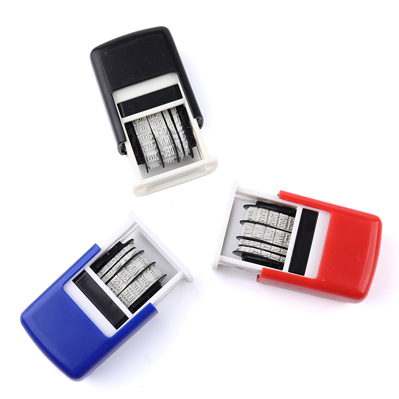 DIY Handle Account Date Stamps Stamping Mud Set Mini Self-Inking Stamps ...