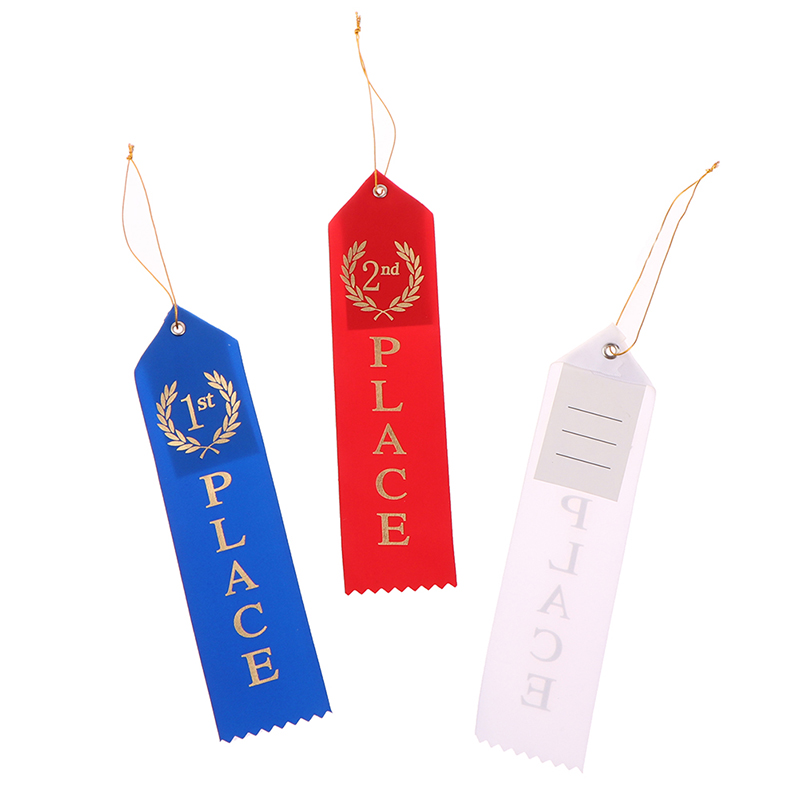Award Ribbons 1st, 2nd, 3rd  with Event Card Ribbon for graduation and awards