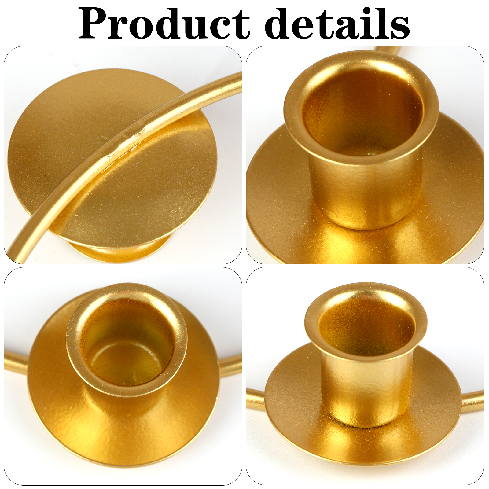 3 pièces Round Advent Wreath Ring, anneau avèle Candle Holder Advent CE