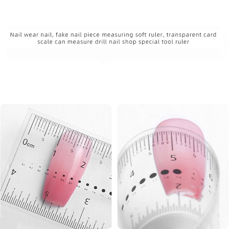 Art Ruler Nail Rhinestones Measuring PVC Ruler Nail Size Tool ...