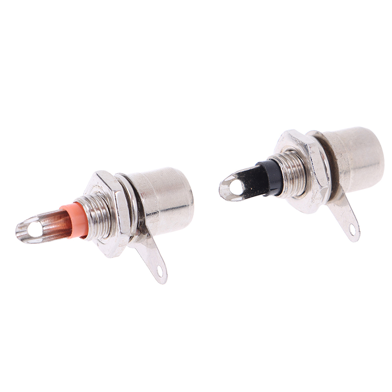 10pcs RCA Phono Chassis Panel Mount Female Socket Adapter Parts Red+Black