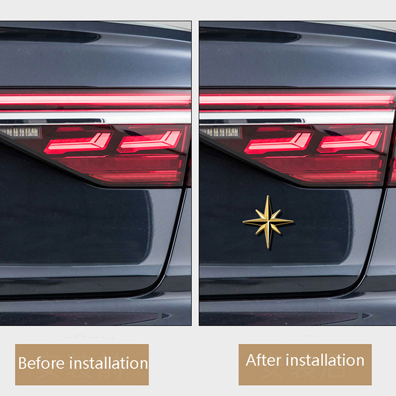 1 pz 3D Metallo Decorazione Auto Guida Metallo Stella Adesivo Distintivo Auto Emblema Sti RODE