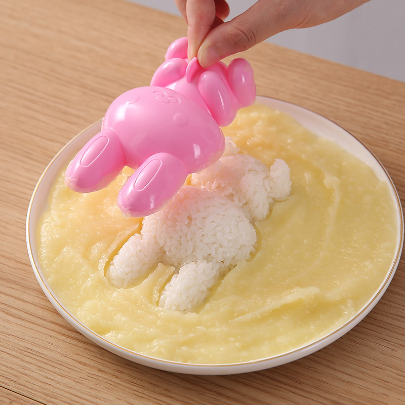 Mignon lapin sushis Moule de riz bento sandwich décoration onigiri Maker moules