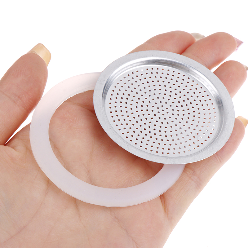 Guarnizioni in silicone + Filtro in alluminio Sostituzione bottiglia caffè mo ba