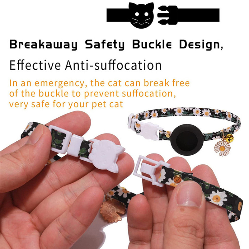 For Airtag Case Dog Cat Bell Collar Silicone Cases GPS Finder Protective Case ba