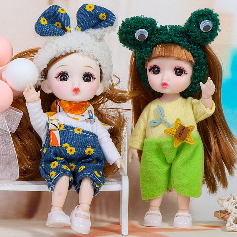 Cute 16cm Princess Doll with Clothes bjd Dolls ob11 Dolls Toy for Girls DIY G ba
