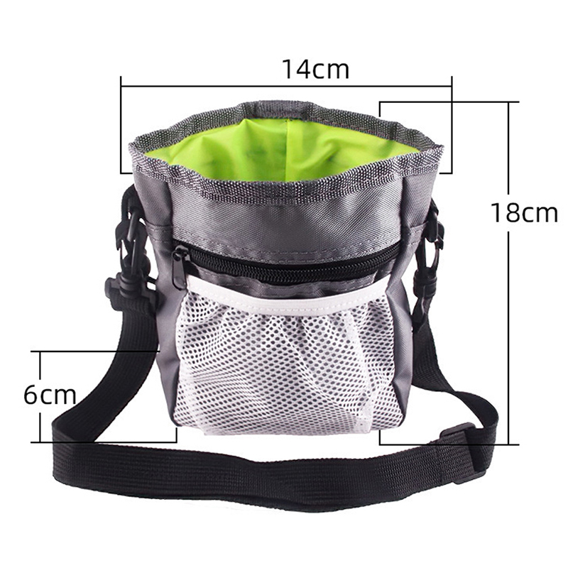 Borsa per addestramento cani da passeggio vita cintura snack trattamento borse di stoccaggio dispenser p