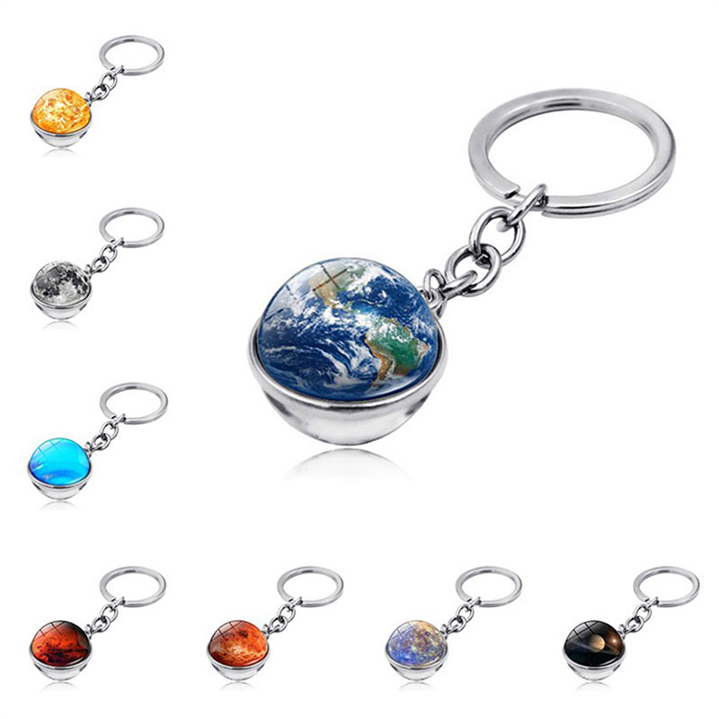 Glow In The Dark Solar System Planet Keyring Galaxy Nebula Luminous Keyc.UL Th