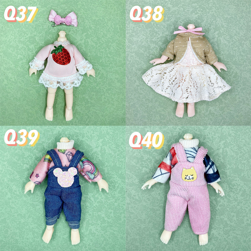 16cm 1/8 Doll Clothes Stylish Dress Skirt Outfit for Girl DIY Toy Accessories ba