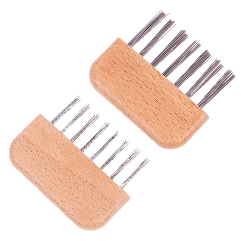 1x Wooden Comb Cleaner Delicate Cleaning Removable Hair Brush Comb ...