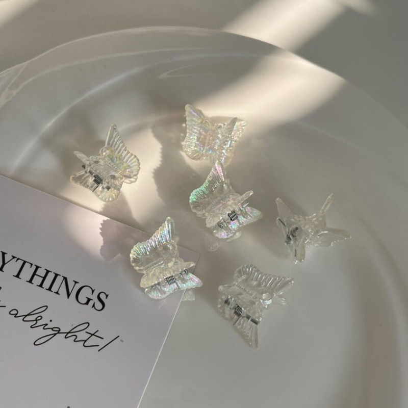 10pcs Mini Butterfly Hair Claw Transparent Cute Sweet Hairpins Hair ...