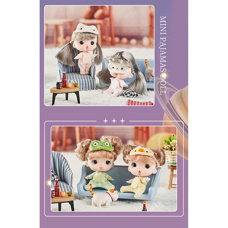 Mini Doll Cute Surprise Face Girl OB11 Doll With Clothes Dolls Toys Girls Gif Pe