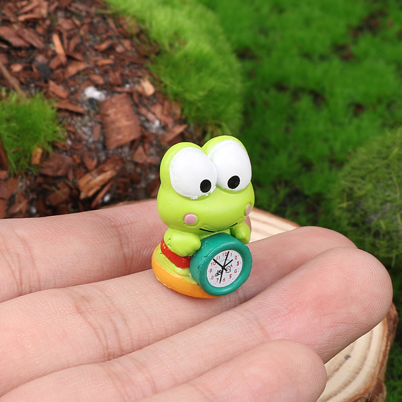1:12 Cartoon Doll Clocks Frog Alarm Clock Doll Mini Home Decor ...