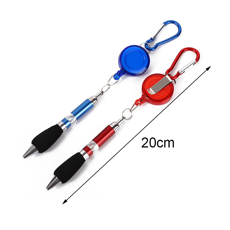 Buckle Ring Lanyard Stationery Retractable Key Chain Ballpoint Pen ...