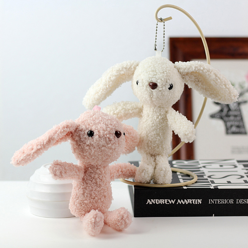 1Pc Cute Soft Rabbit Stuffed Plush Animal Bunny Toy Gift Pendant Dolls Decor Pe