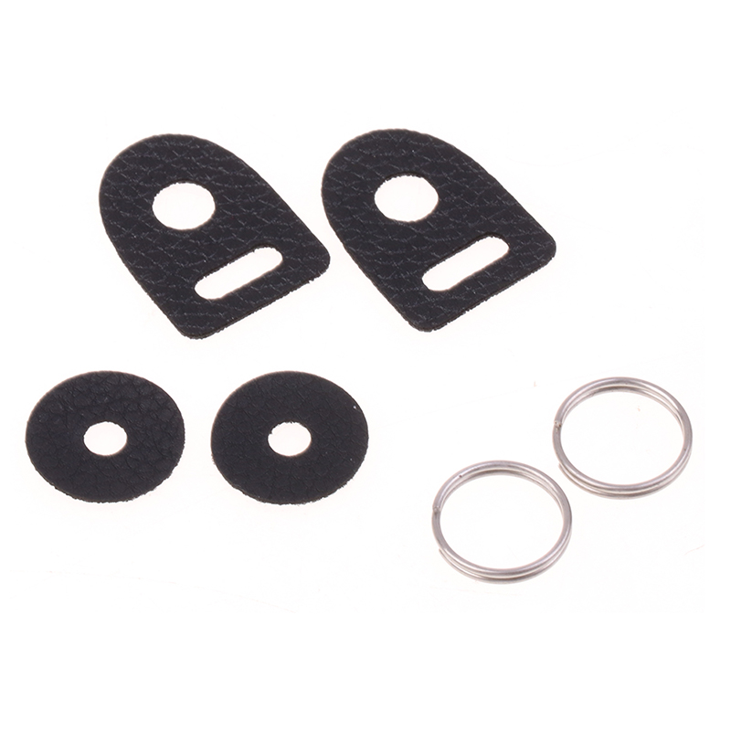 1Pair New Leather Protector Cover Camera Strap Circle Split Ring Hook DSLR Camer