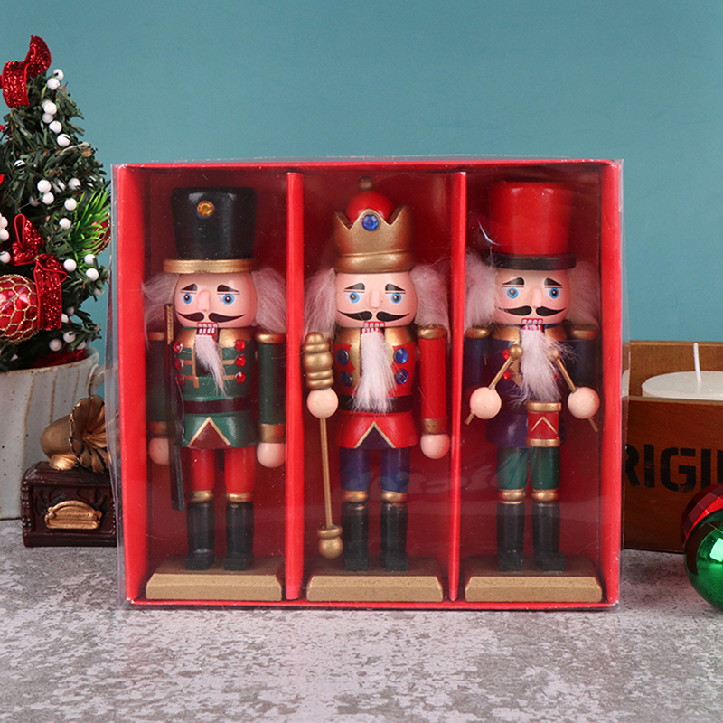 1Pc 15CM Nutcracker Puppet Soldier Christmas Pendant Desktop Ornament Doll De Pe