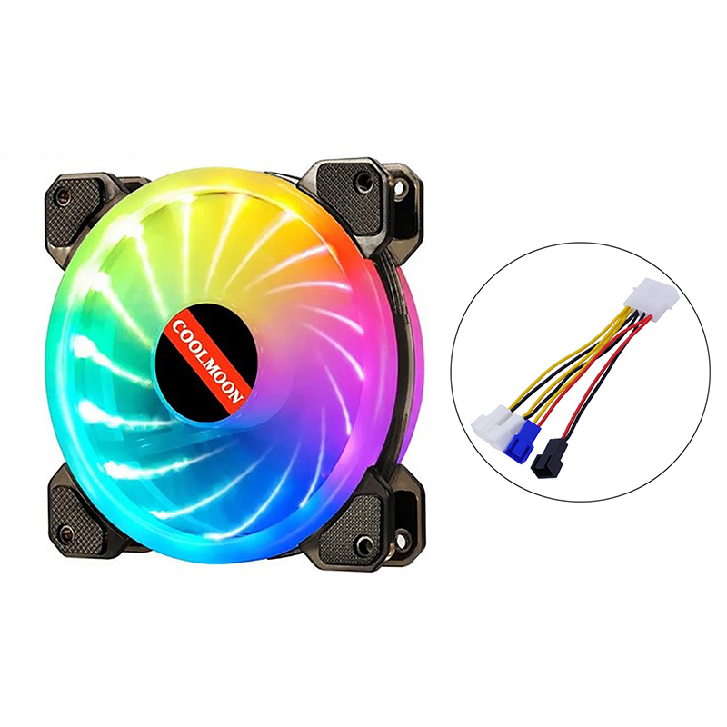 4 PIN MOLEX To 3 Pin Fan Power Cable Adapter Connector For CPU PC Case ...