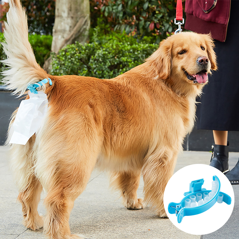 Sacchetto rifiuti cane da compagnia dispenser raccoglitore WC cucciolo con clip coda con 20 cacce ❤XH