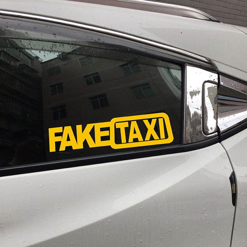 Universal FAKE TAXI Car Auto Sticker Decal Emblem Self Adhesive Vinyl For Car ba