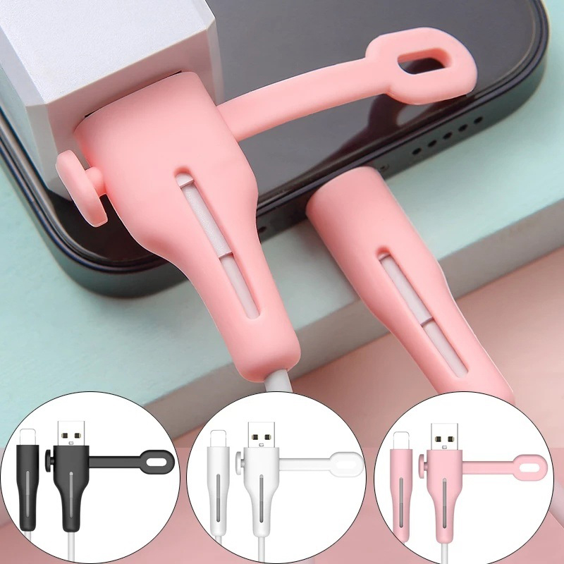 Cable Protector Soft Silicone Cover for Apple IPhone USB Charger Cable ...
