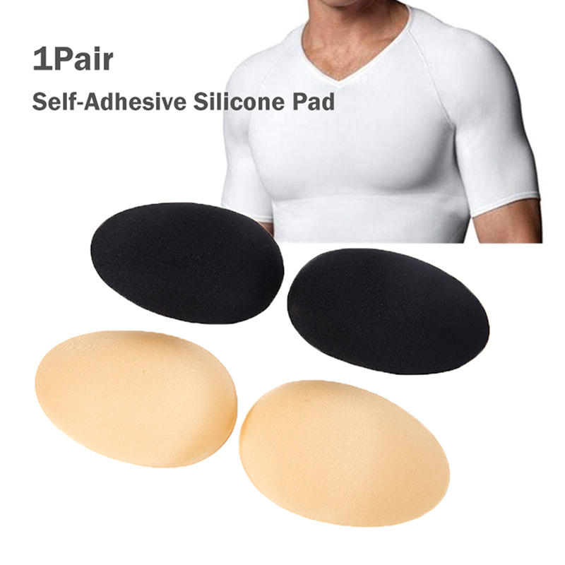 1Pairs Increase Men's Chest Muscle Self-Adhesive Silicone Pad Stick!JN ...