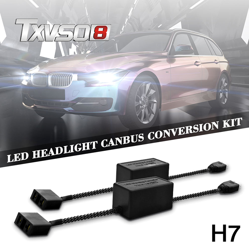 2 X H7 HID LED Headlight Can-bus Decoder Error Free Anti Flicker ...