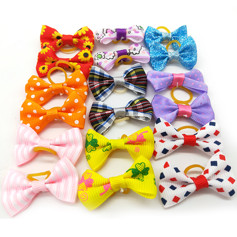 10 pz Accessori per la toelettatura degli animali domestici fatti a mano fiocchi di fiori clip per capelli di gatto ciondoli RODE