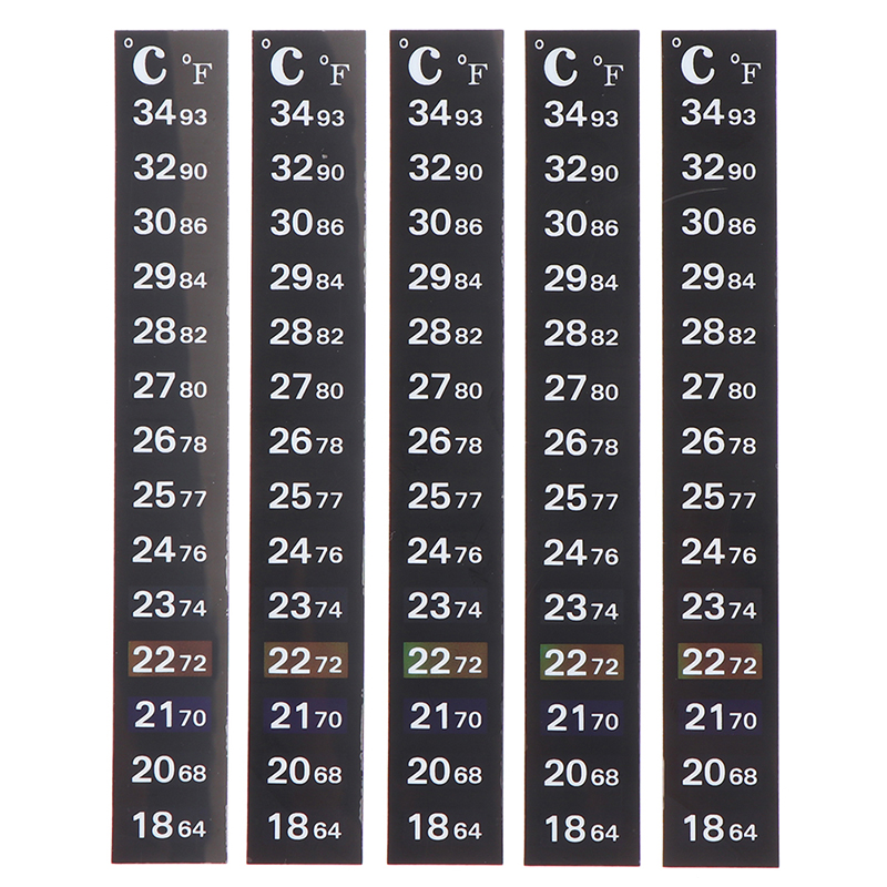 5Pcs Stick-on Sticker Thermometers Digital Measurement Temperature ...