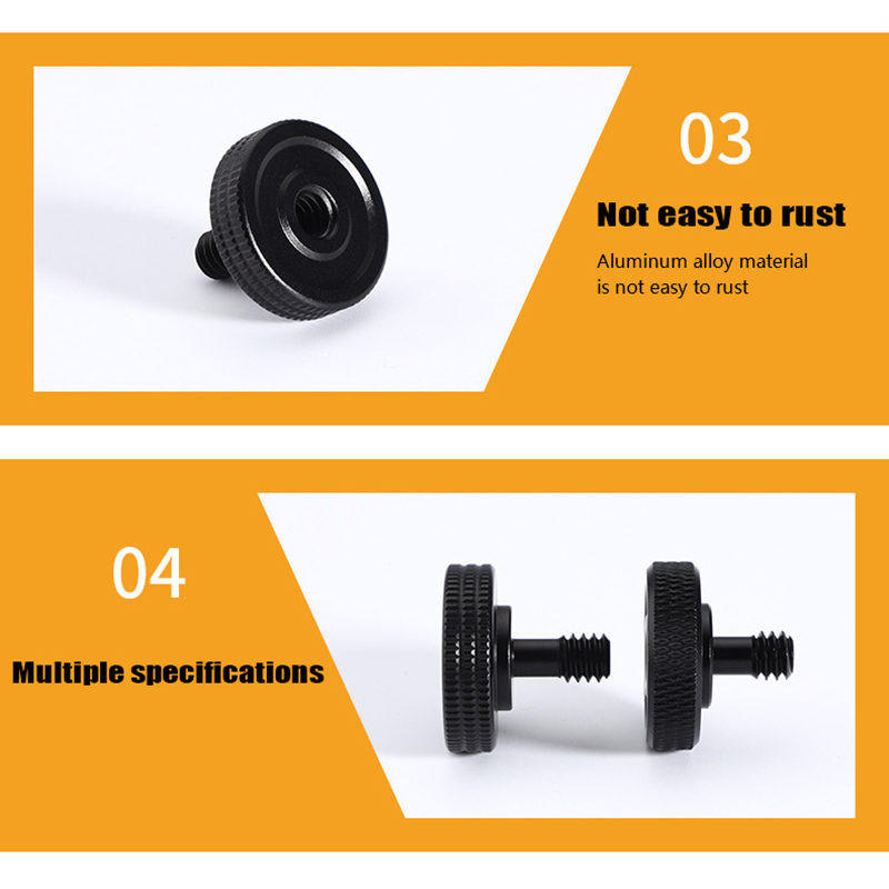 1/4" Dual Nuts Tripod Double Layer Thread Screw Mount Adapter For ...