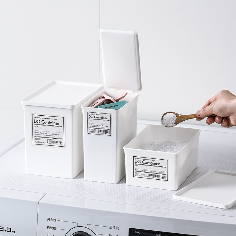 Household Washing Laundry Boxes Storage with Lid Storage Contain-ja ...