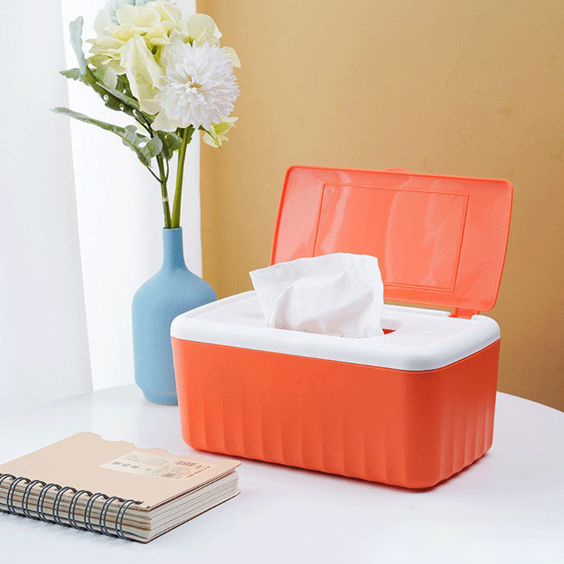 Desktop Tissue Box Holder Dustproof Wet Wipes Dispenser Holder Tissue ...