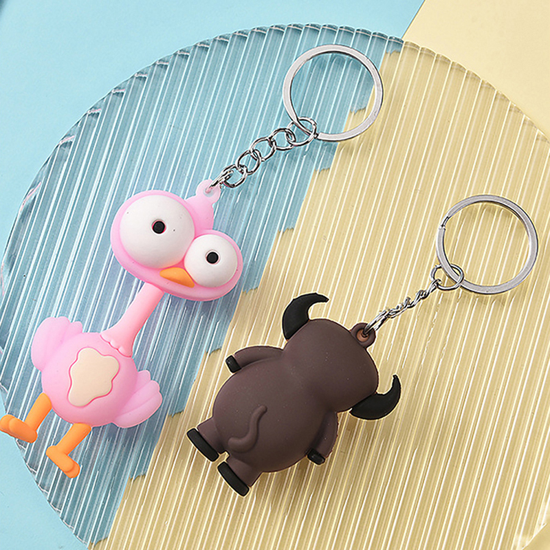 Cute Cartoon Eye Elephant Doll Keychain Animal Key Women Bag Gifts Pendant Ke Th