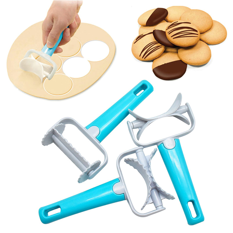 1/3Pcs Pie Mold Icing Spatula Round Cookie Cutter Rolling Biscuit ...