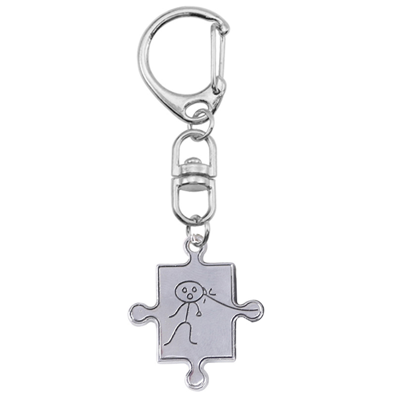 1 paio di nuove coppie I Love You Lovers portachiavi tipo puzzle caldo coppia sedia chiave ❤XH