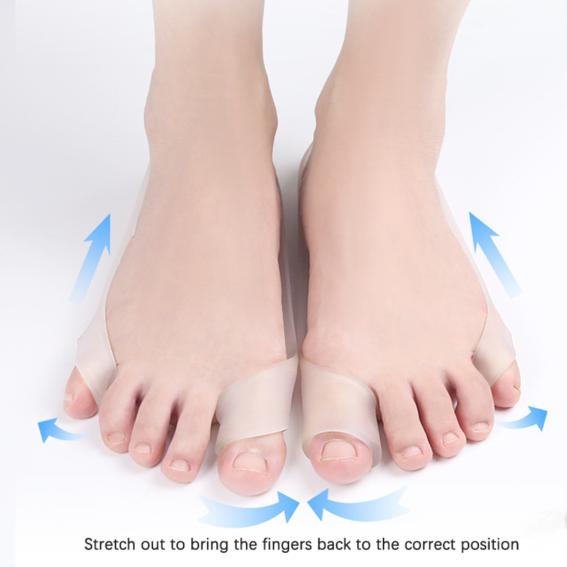 1Pair Foot Silicone Orthopedic Hallux Valgus Splint Corrector For Toes ...