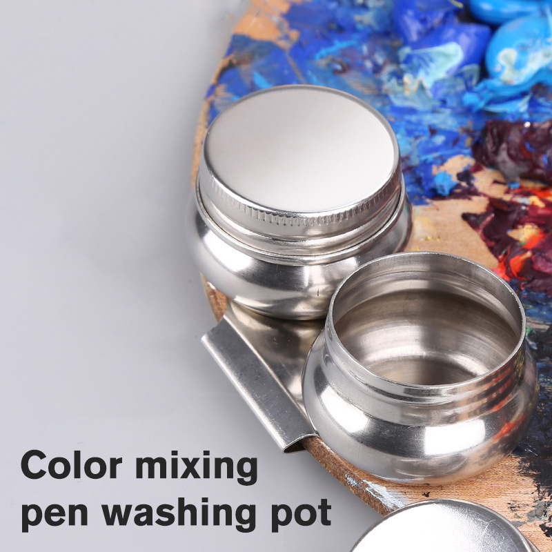 1/2PCS Stainless Steel Portable Art Brush Washer Color Mixing Pen ...