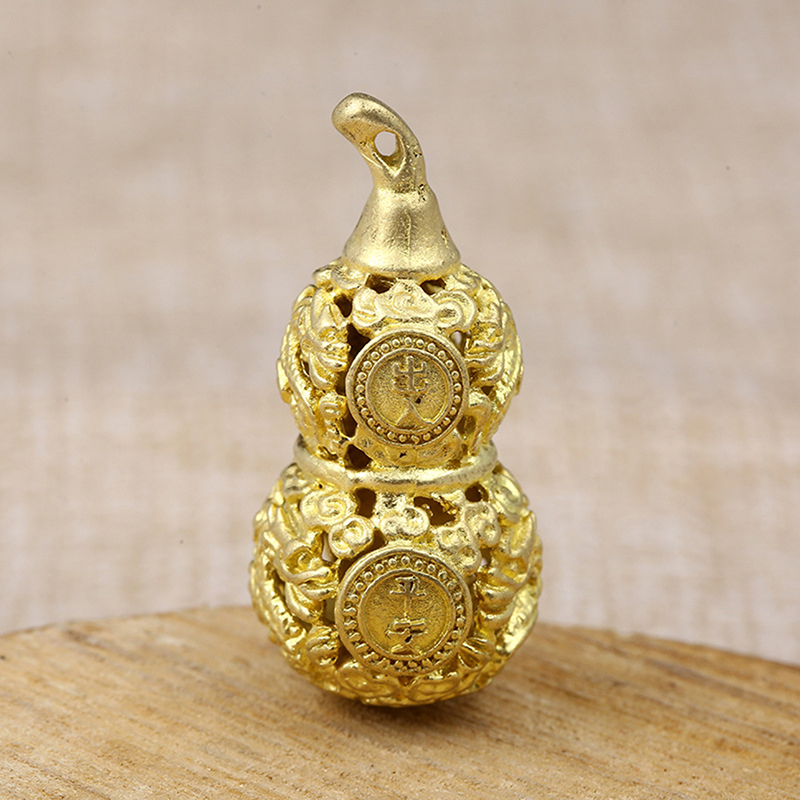 Ciondolo da appendere zucca artigianale ottone zucca cava retrò portachiavi auto