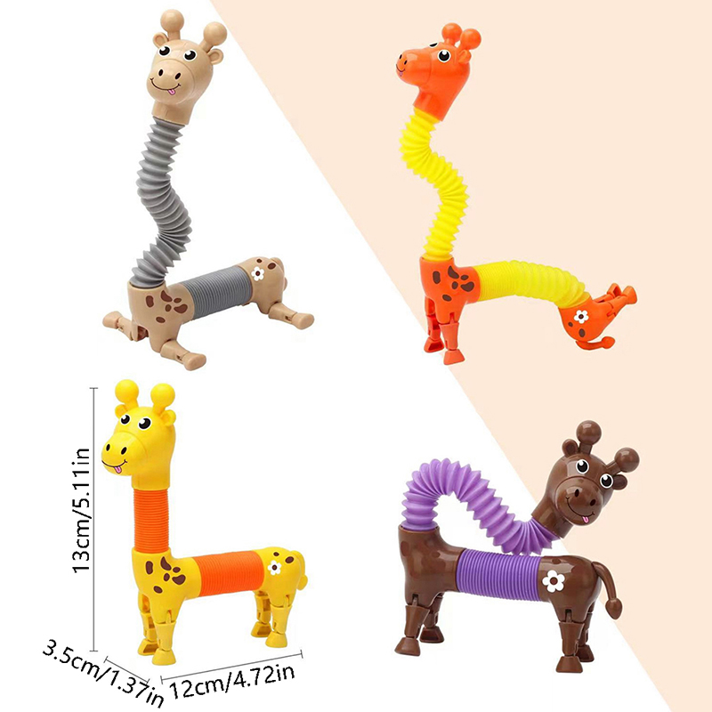Telescopic Giraffe Toys Sensory Stretch Hose Toys Stress Relief Toys ...