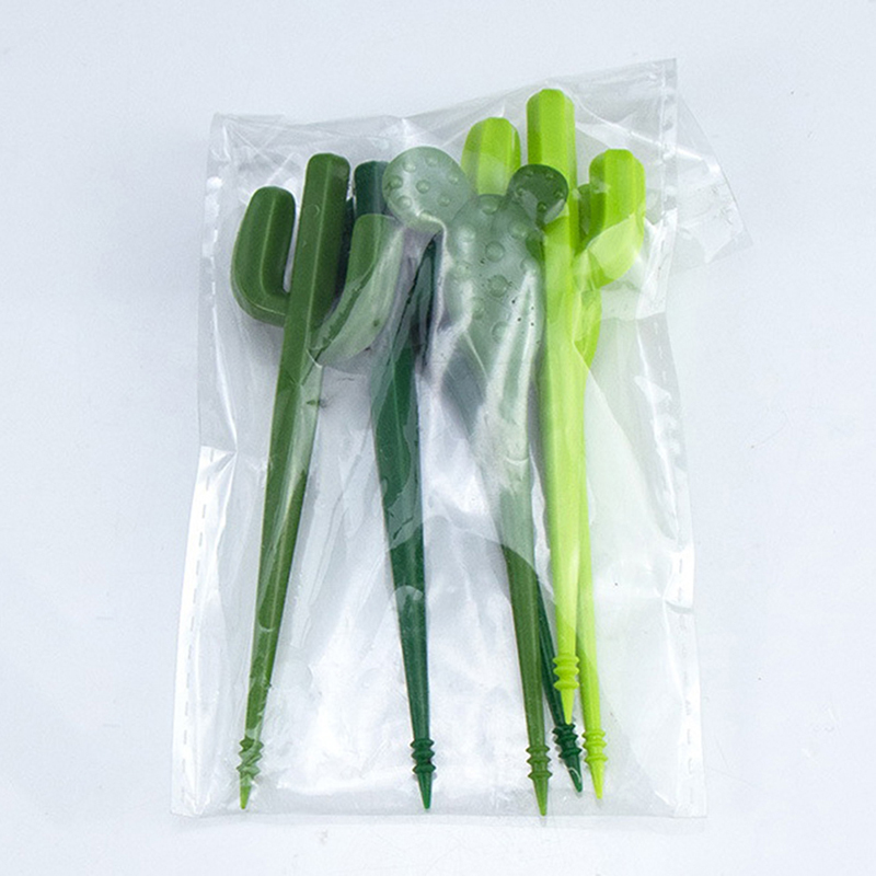 6 Pcs Mini Cactus Food Pick Kid Food Fruit Fork Bento Box Decor Reusa*d ...