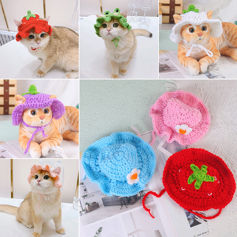 Cappello Gatto Inverno Elastico Carino Raffinato Cappello Animale Cucciolo Gattini Cappello Lavorato a Maglia Festa P wi